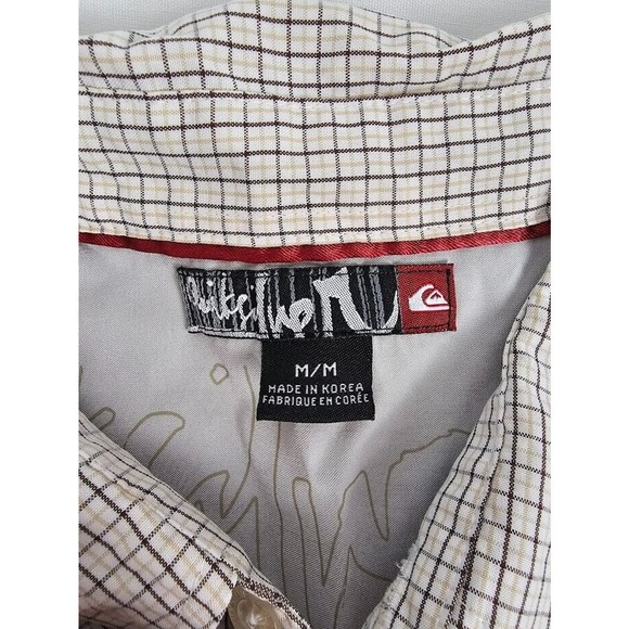 Quiksilver | Shirts | Quicksilver Shirt Mens Medium Short Sleeve Plaid ...